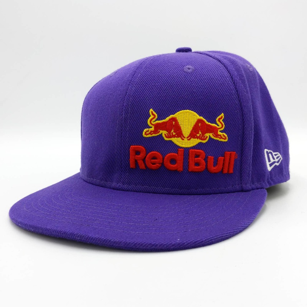 Red Bull Wool Fitted Hat New Era 59fifty Cap Script S… - Gem